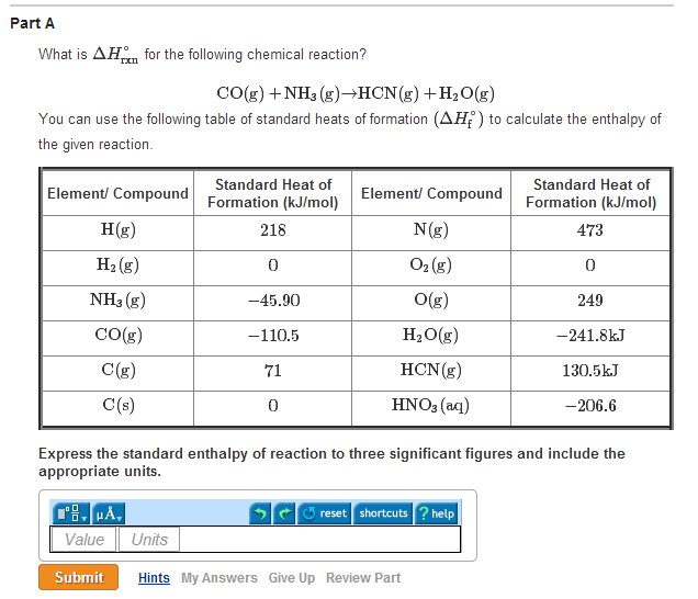 Solved What is Delta for the following chemical reaction? | Chegg.com