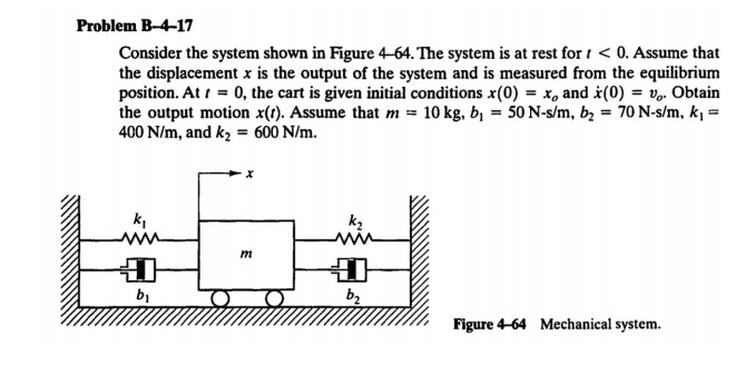 Solved Consider the system shown in Figure 4-64. The system | Chegg.com