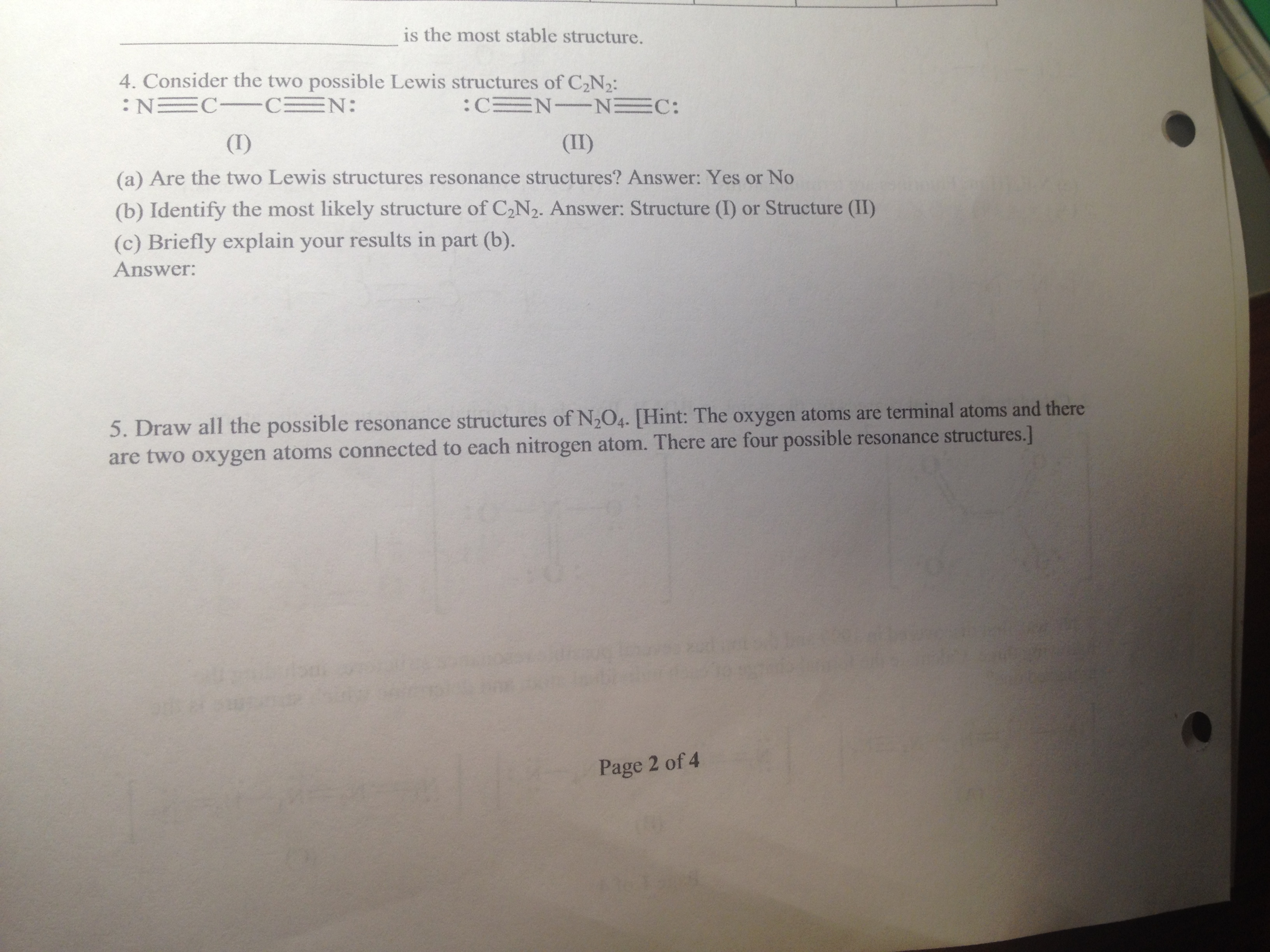 C2n2 Lewis Structure