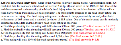 Solved Refer to the National Highway Traffic Safety | Chegg.com