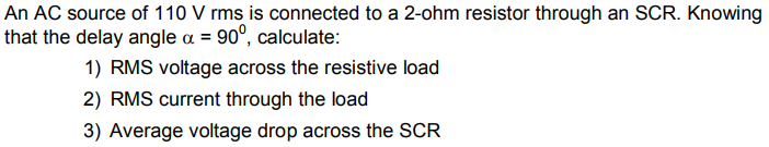Solved An AC source of 110 V rms is connected to a 2-ohm | Chegg.com