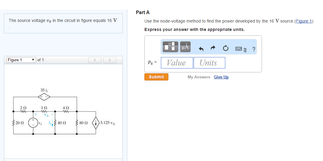 Solved The source voltage vg in the circuit in figure equals | Chegg.com