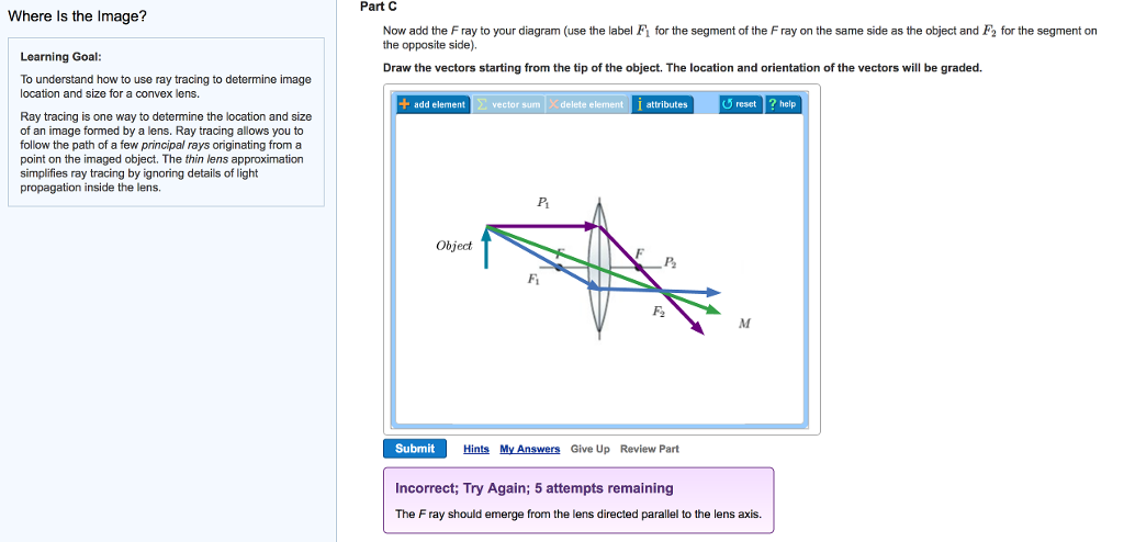 Solved Learning Goal: To understand how to use ray tracing | Chegg.com