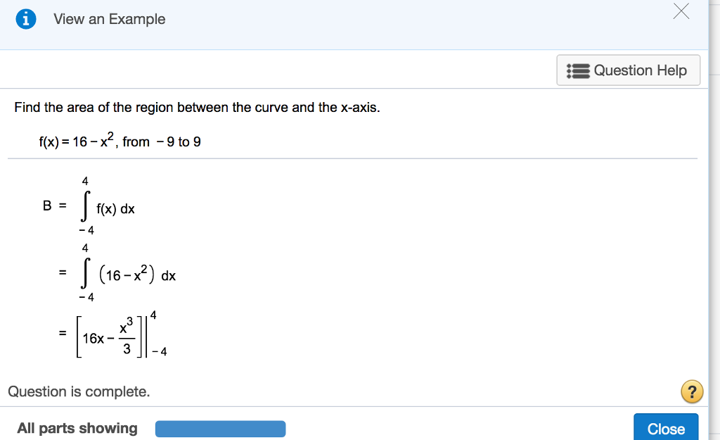 Solved 6.4.7 Find the area of the region between the curve | Chegg.com
