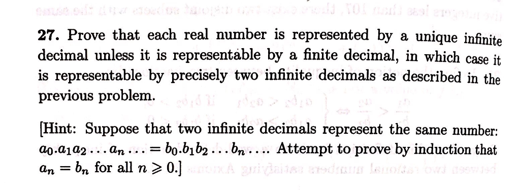 Solved Prove that each real number is represented by a | Chegg.com