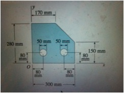 Solved Determine the coordinates x bar and y bar of the | Chegg.com