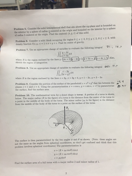 Solved Consider the solid hemispherical shell that sits | Chegg.com