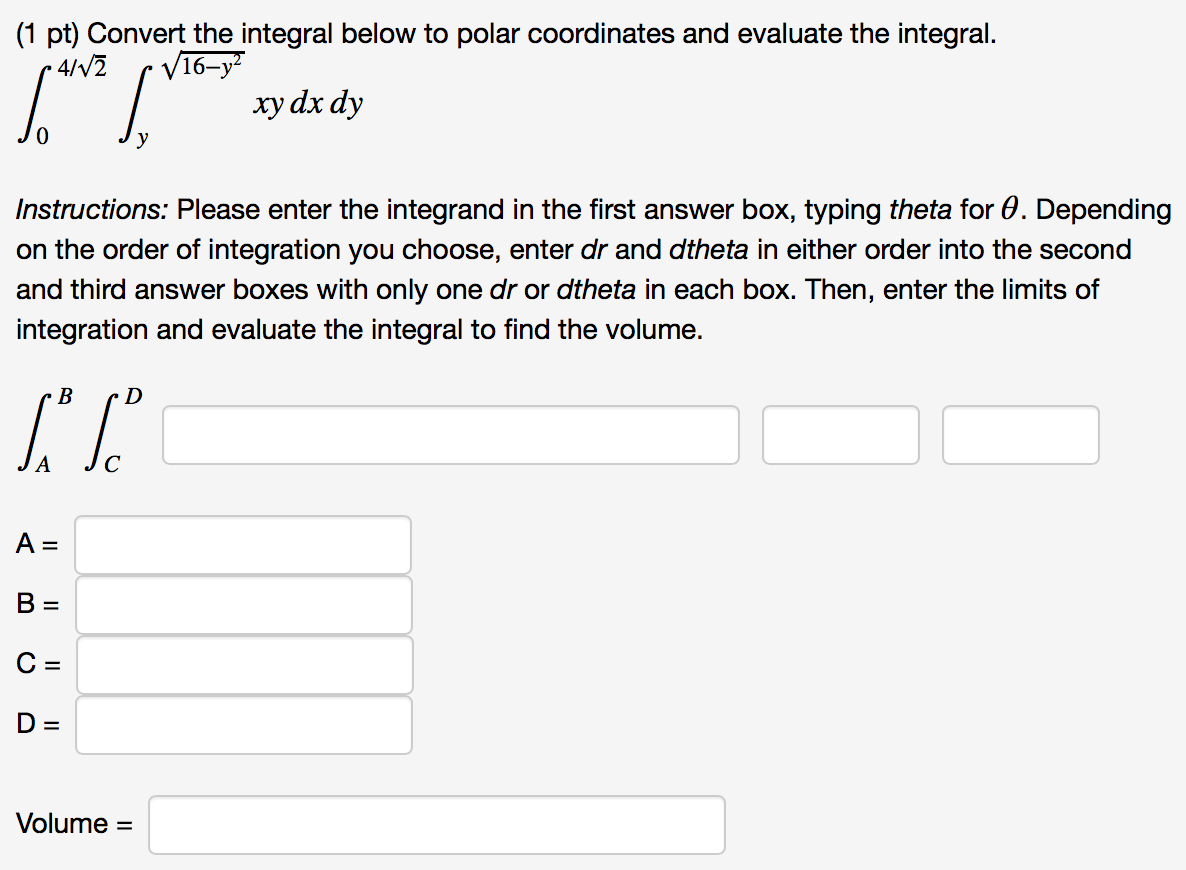 Solved Convert The Integral Below To Polar Coordinates And Chegg solved-convert-the-integral-below-to-polar-coordinates-and-chegg
