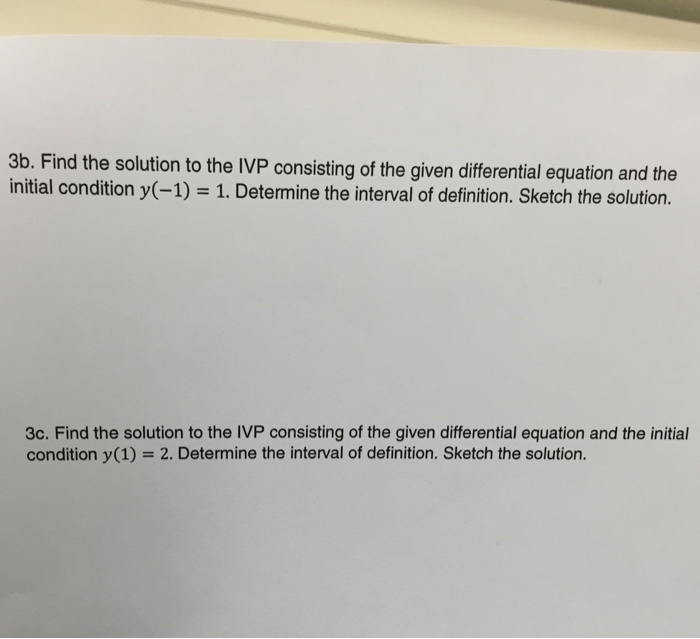 Solved Find the solution to the IVP consisting of the given | Chegg.com