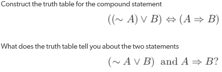 Solved Construct the truth table for the compound statement | Chegg.com