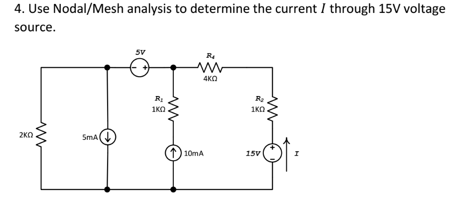 Solved Use Nodal/Mesh analysis to determine the current I | Chegg.com