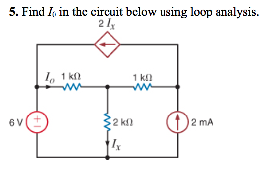 Solved Find I_0 in the circuit below using loop analysis. | Chegg.com