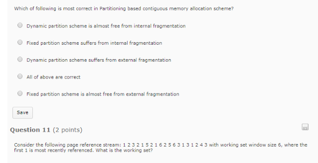 Solved Which of following is most correct in Partitioning | Chegg.com