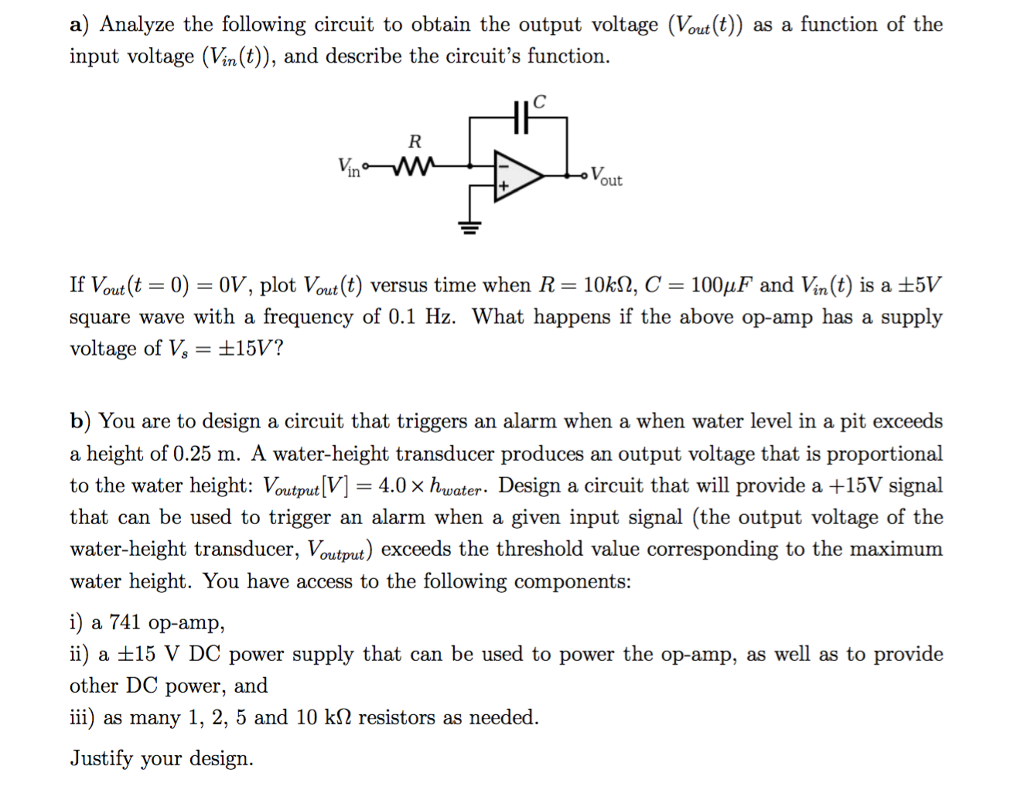 Solved A Analyze The Following Circuit To Obtain The Output 
