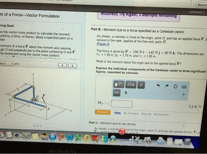 Solved Signed in as Kevin Elpel Homework 3 Moment of a | Chegg.com