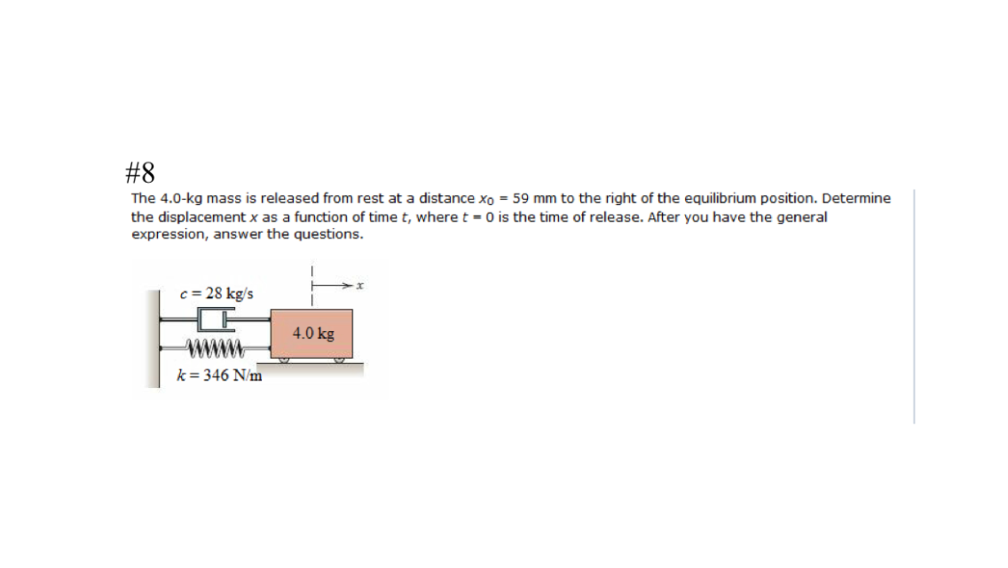 Solved The 4.0-kg mass is released from rest at a distance | Chegg.com