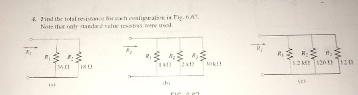 Solved Find the total resistance for each configuration in | Chegg.com