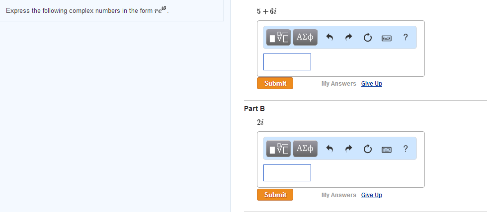 Solved Express the following complex numbers in the form | Chegg.com