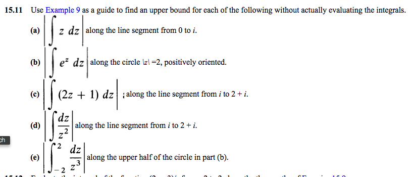 Solved 15.11 Use Example 9 as a guide to find an upper bound | Chegg.com