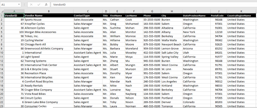 Solved Vendor sheet is listed below for reference. Steps 1-4 | Chegg.com