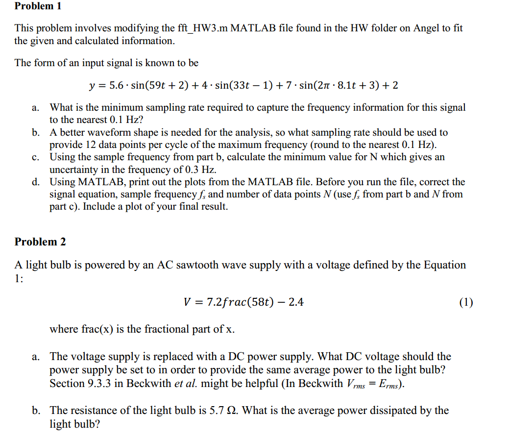 Problem 1 This problem involves modifying the | Chegg.com