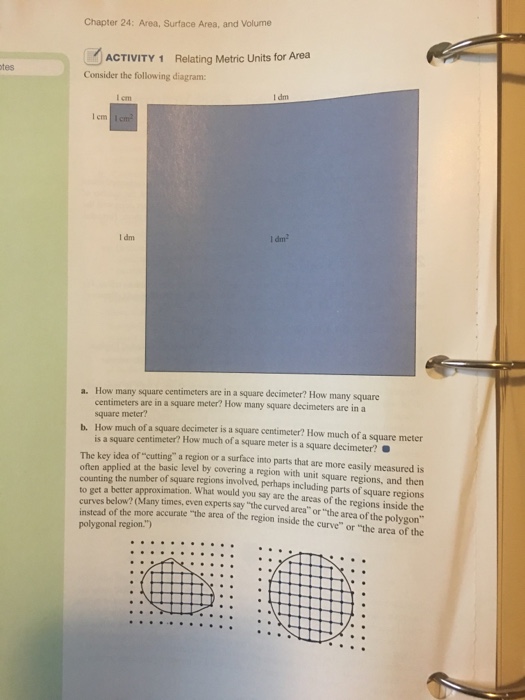 Solved Chapter 24: Area, Surface Area, and Volume ACTIVITY 1 | Chegg.com