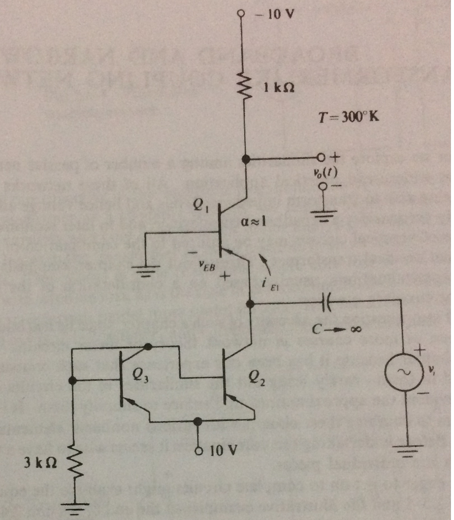 Solved determine the quiescent values of iE1, and v VEB1, | Chegg.com