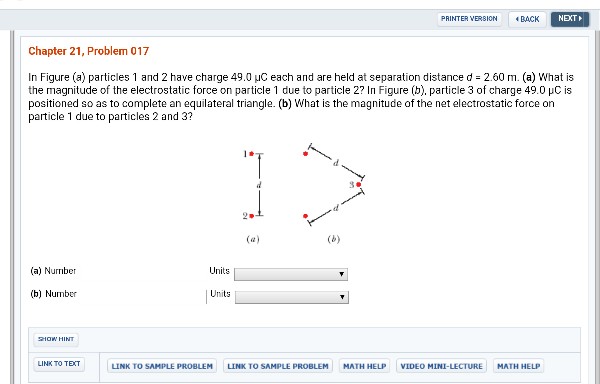 Solved PRINTER VERSION ·BACK NEXT Chapter 21, Problem 017 In | Chegg.com