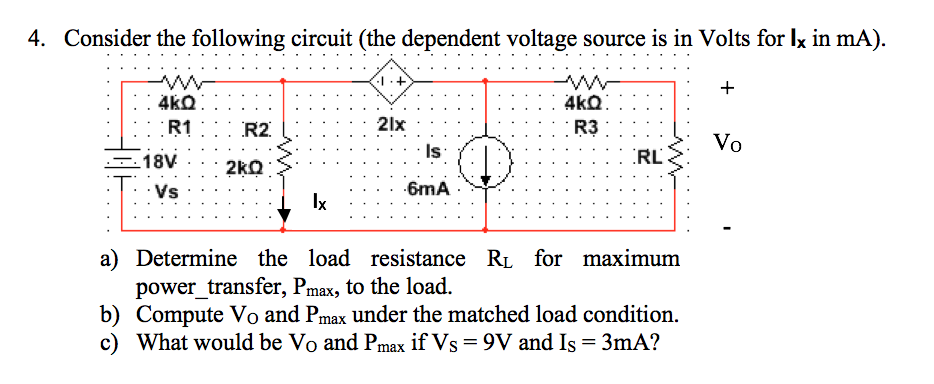 Solved Consider the following circuit (the dependent voltage | Chegg.com