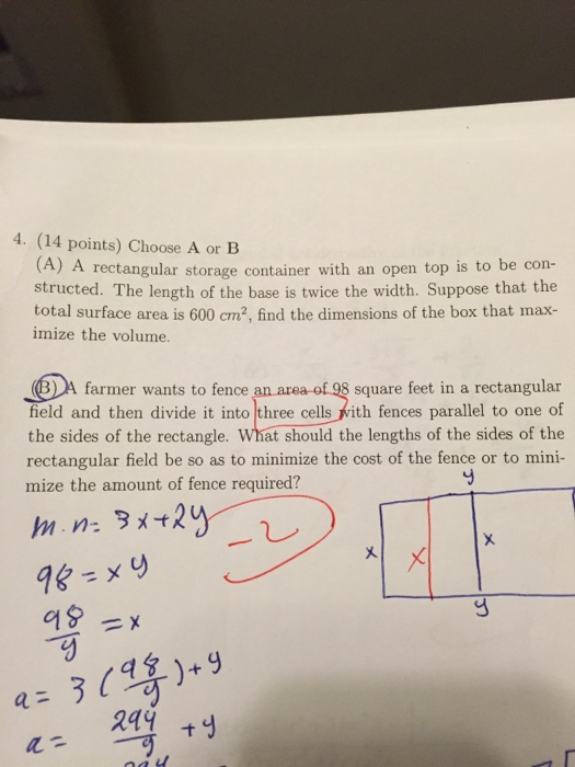 Solved A rectangular storage container with an open top is | Chegg.com