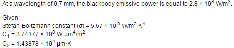 Solved Determine a) the temperature of the blackbody and b) | Chegg.com