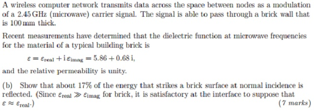 Solved A wireless computer network transmits data across the | Chegg.com