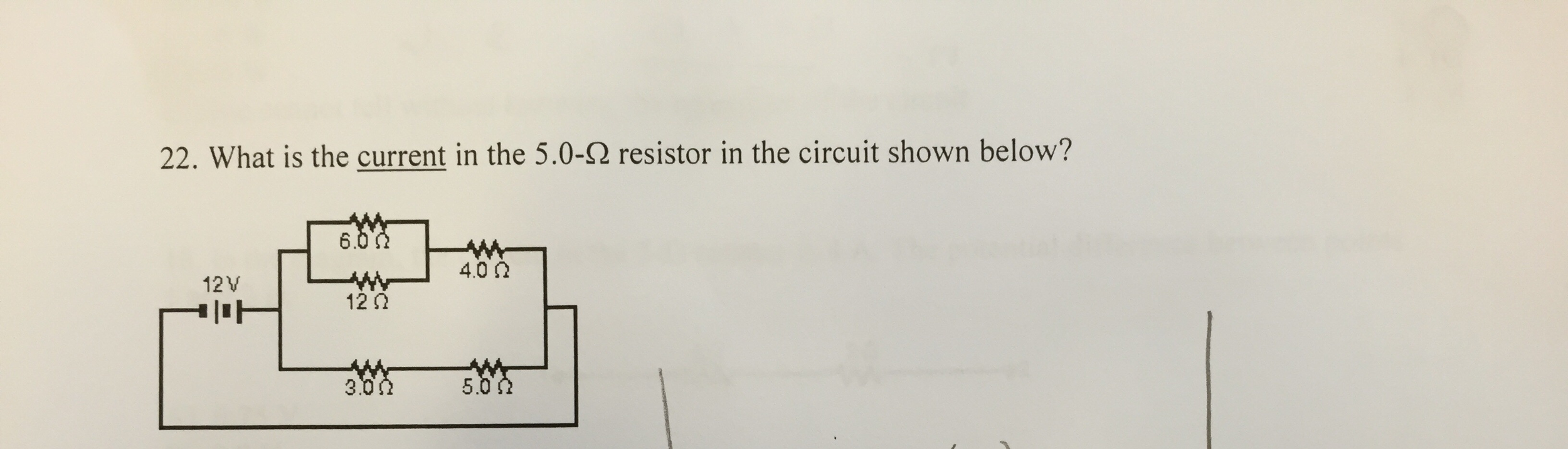 Solved What is the current in the 5.0-Omega resistor in the | Chegg.com
