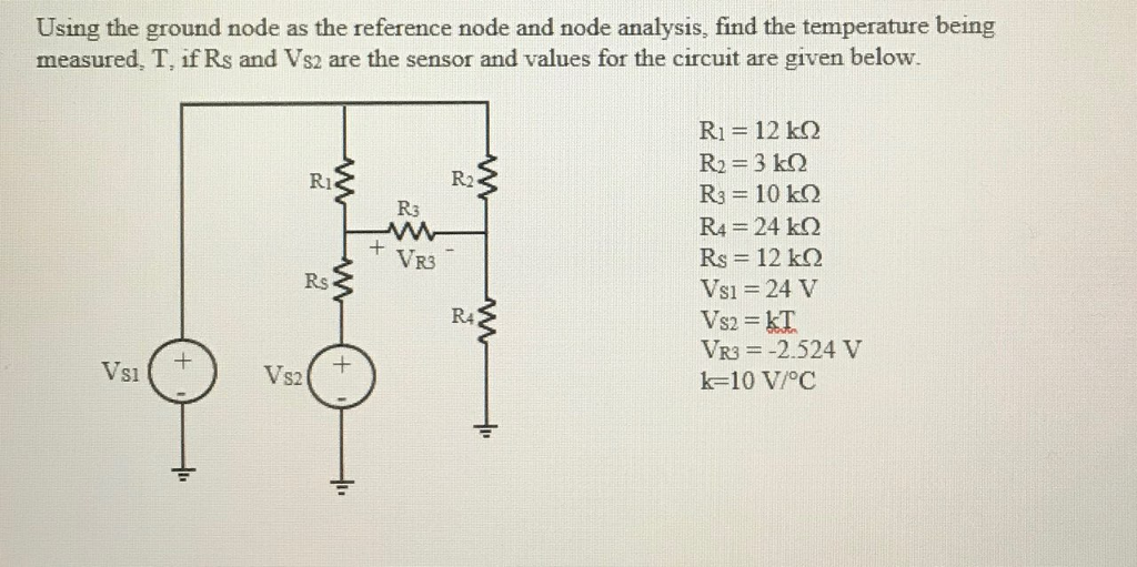 Solved Using the ground node as the reference node and node | Chegg.com