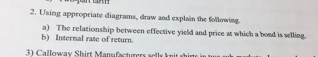 Solved pat tariff 2. Using appropriate diagrams, draw and | Chegg.com