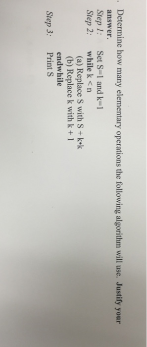 Solved Determine how many elementary operations the | Chegg.com