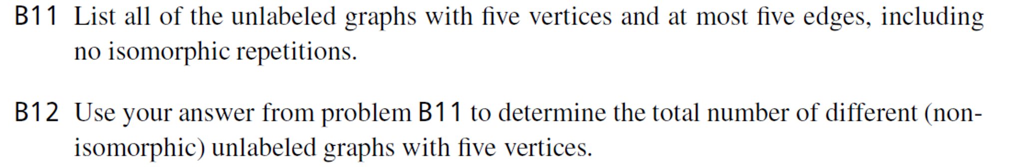 Solved List all of the unlabeled graphs with five vertices | Chegg.com