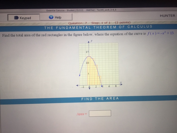Solved Find the total area of the red rectangles in the | Chegg.com