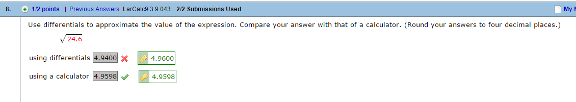 Solved USE DIFFERENTIALS TO APPROXIMATE THE VALUE OF SQT OF | Chegg.com