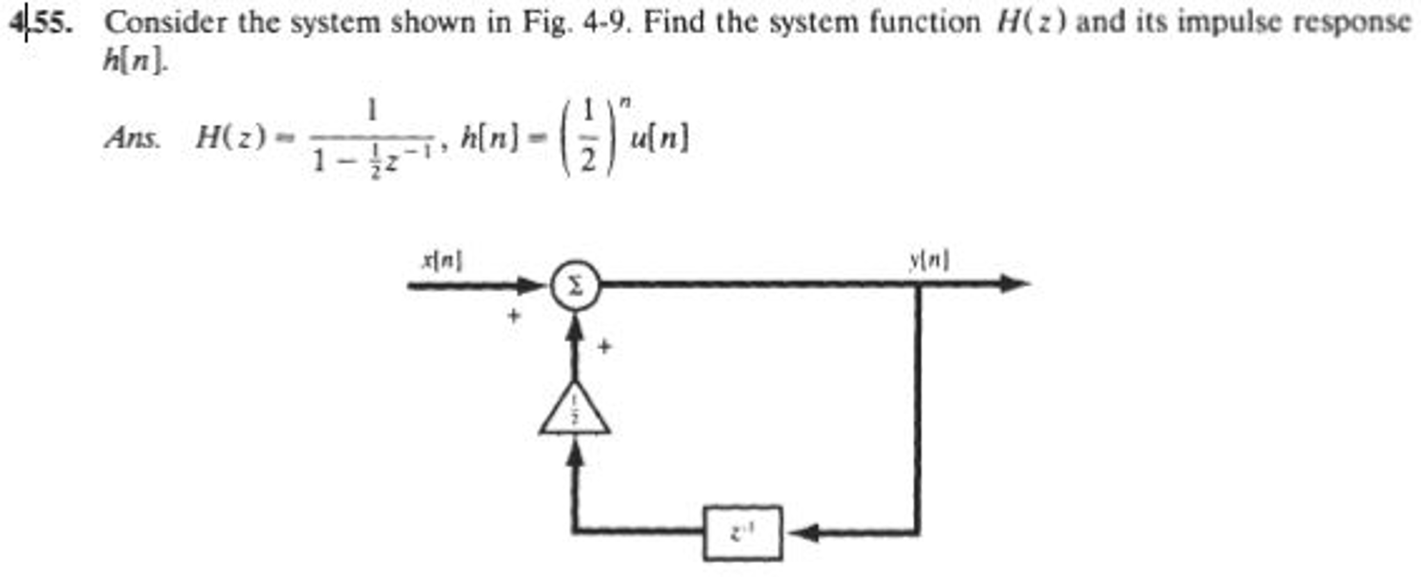 Solved Consider the system shown in Fig 4-9. Find the system | Chegg.com