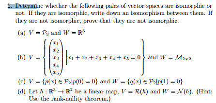 Solved Determine whether the following pairs of vector | Chegg.com