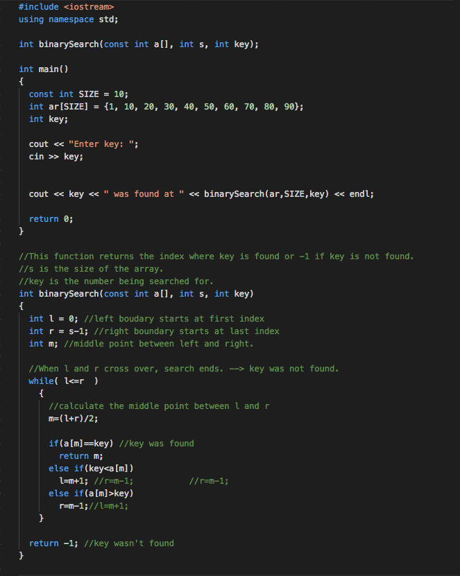 Solved So I keep getting -1 when I input the key. I'm trying | Chegg.com