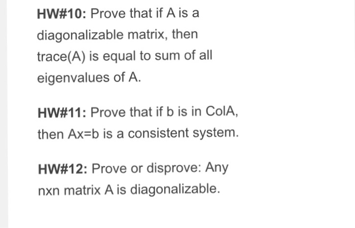Solved Prove that if A is a diagonalizable matrix, then | Chegg.com