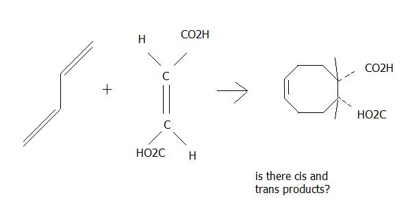 Solved is there cis and trans products | Chegg.com