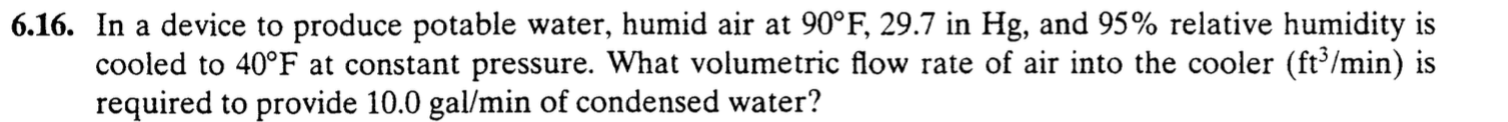 Solved In a device to product potable water, humid air at | Chegg.com