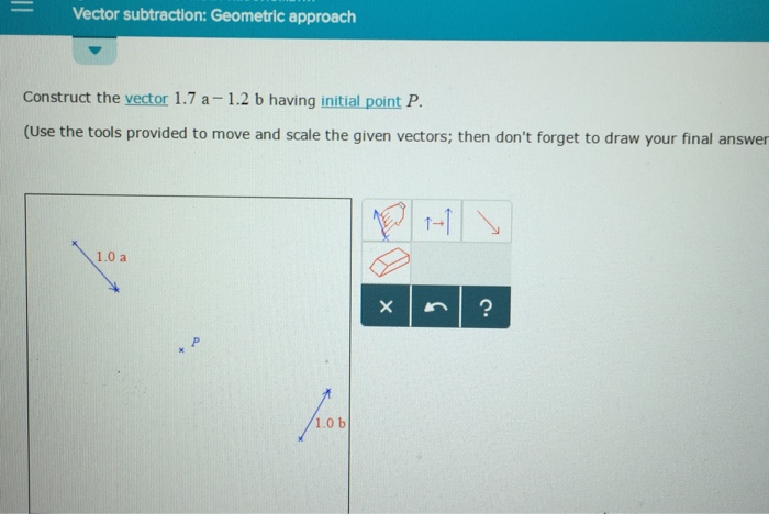 Solved Construct the vector 1. 7 a - 1. 2 b having initial | Chegg.com