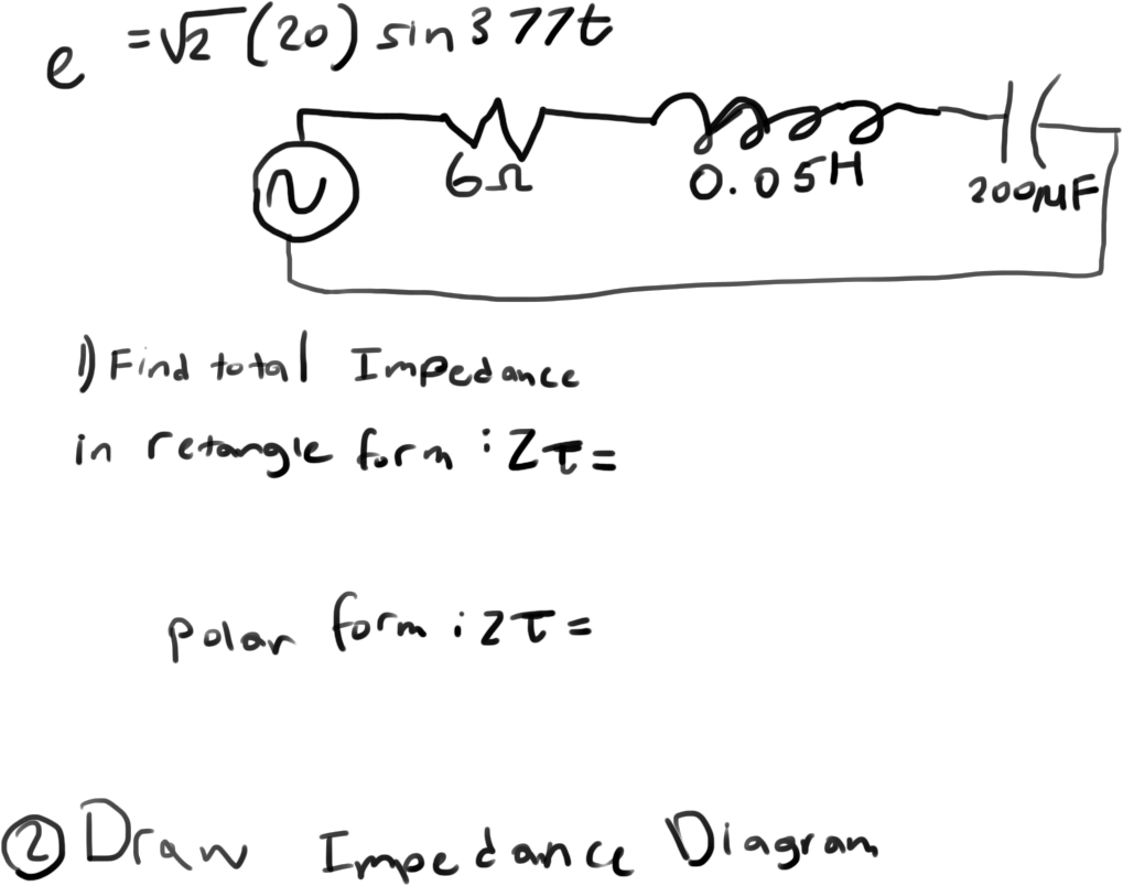 Solved Find the total Impedance in both Polar and | Chegg.com