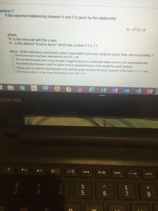 It the expected relationship between H and D is given | Chegg.com