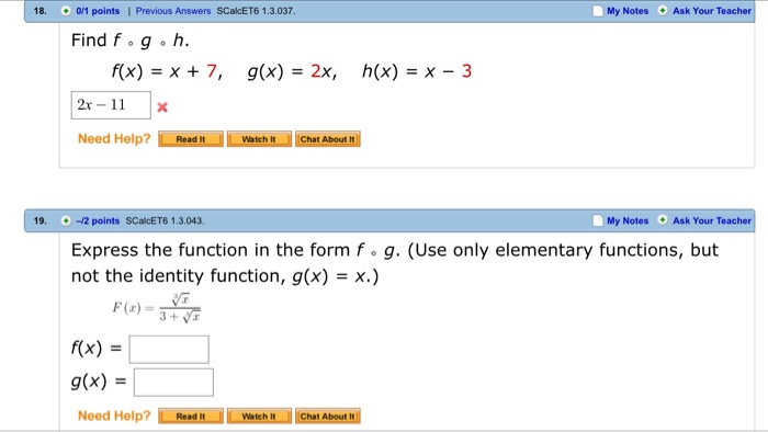 Solved Find f g h. f(x) = x + 7, g(x) - 2x, h(x) = x - 3 | Chegg.com