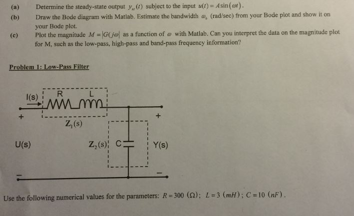 Solved Determine the steady-state output yu(t) subject to | Chegg.com